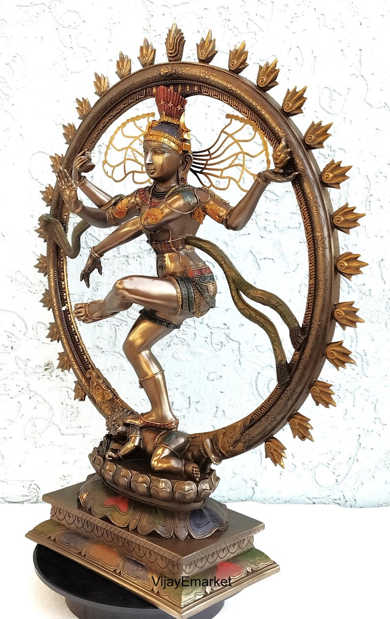 Lord Shiva Nataraja Statue | Dancing Shiva Idol | Bronze Finish Hindu ...