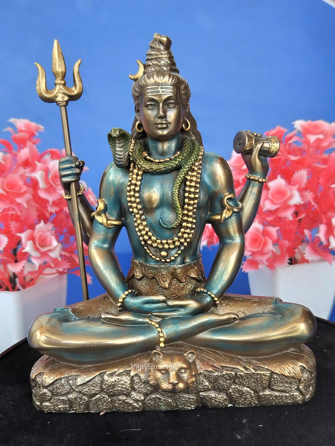 Mahakal Mahadev Statue | Lord Shiva Shankar Adiyogi Idol | Trinetra ...