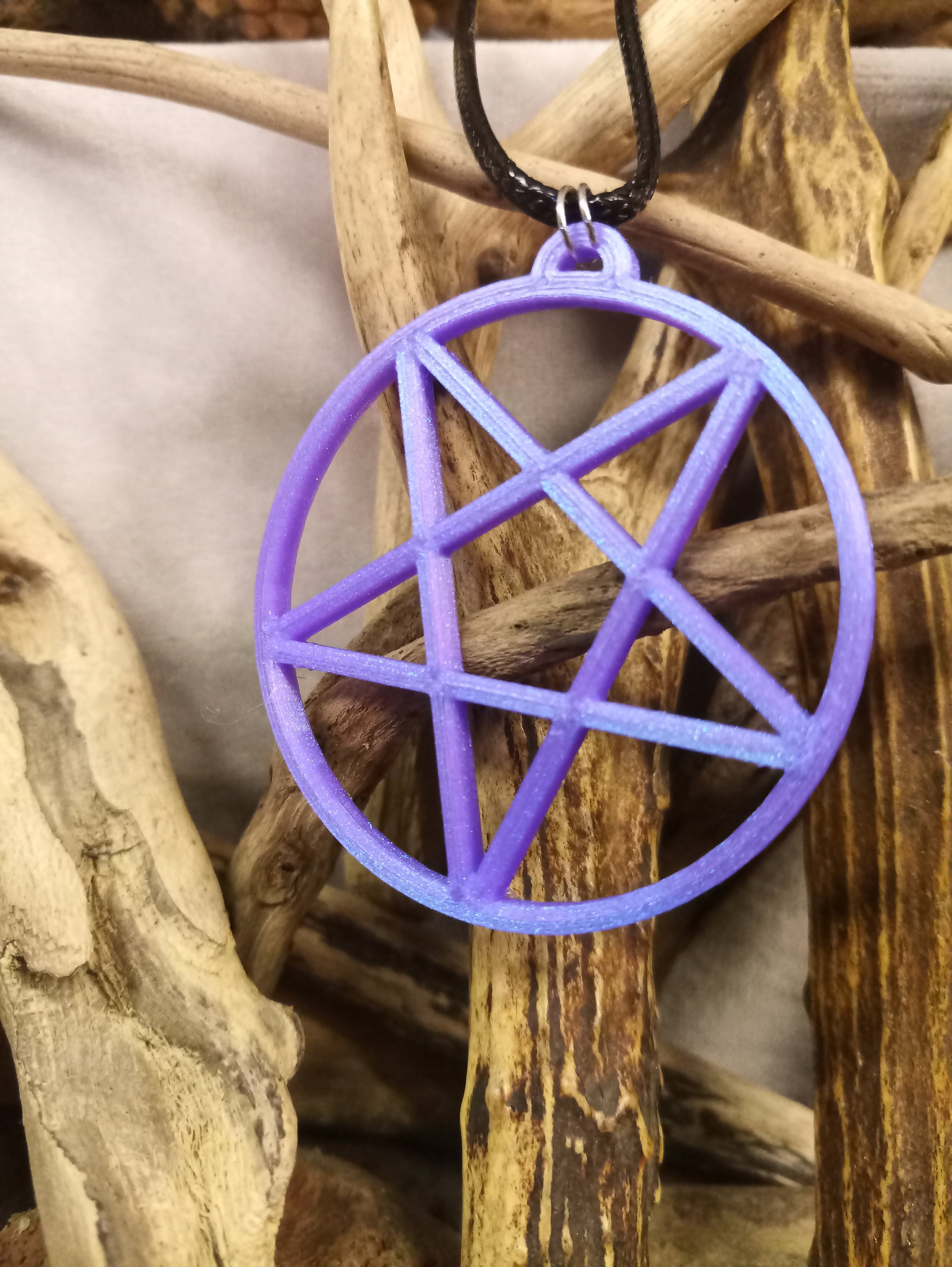 3D Printed Inverted Pentagram Pendant Jewellery - Etsy