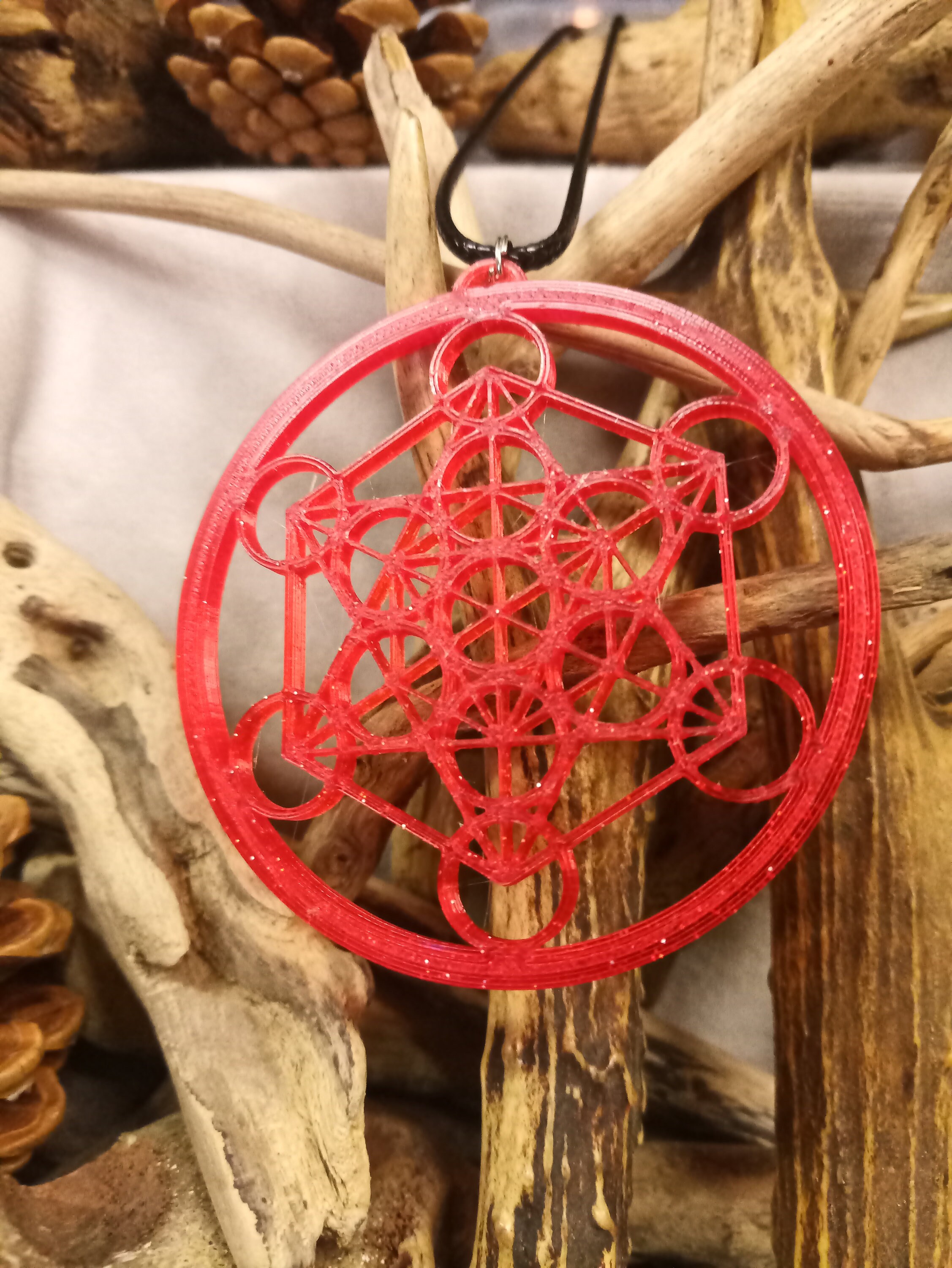 3D Printed Pendant Metatron's Cube Geometric Design Jewellery - Etsy