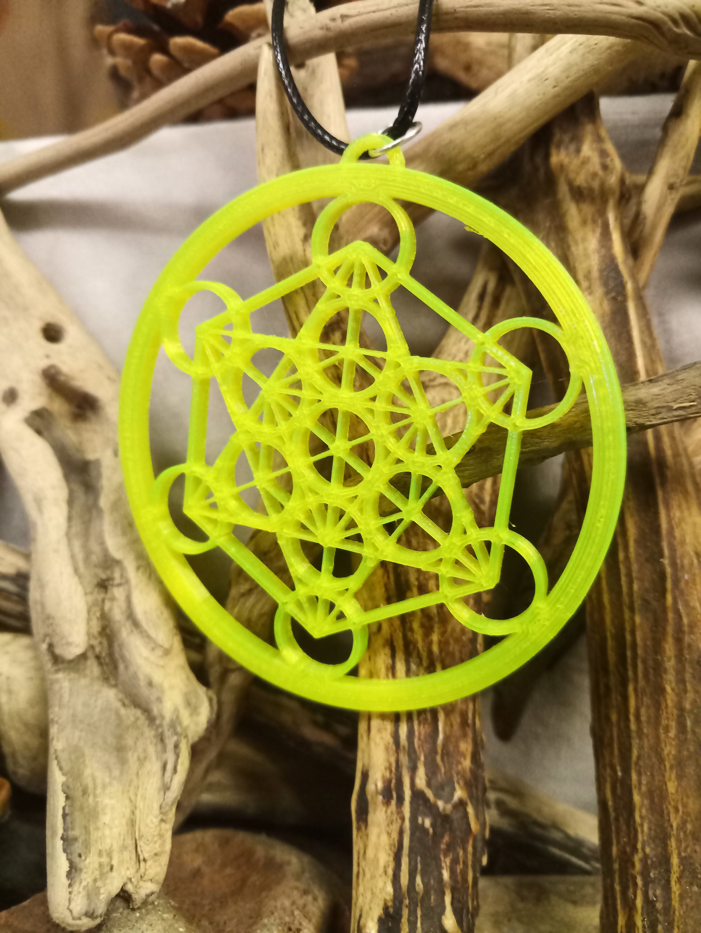 3D Printed Pendant Metatron's Cube Geometric Design Jewellery - Etsy
