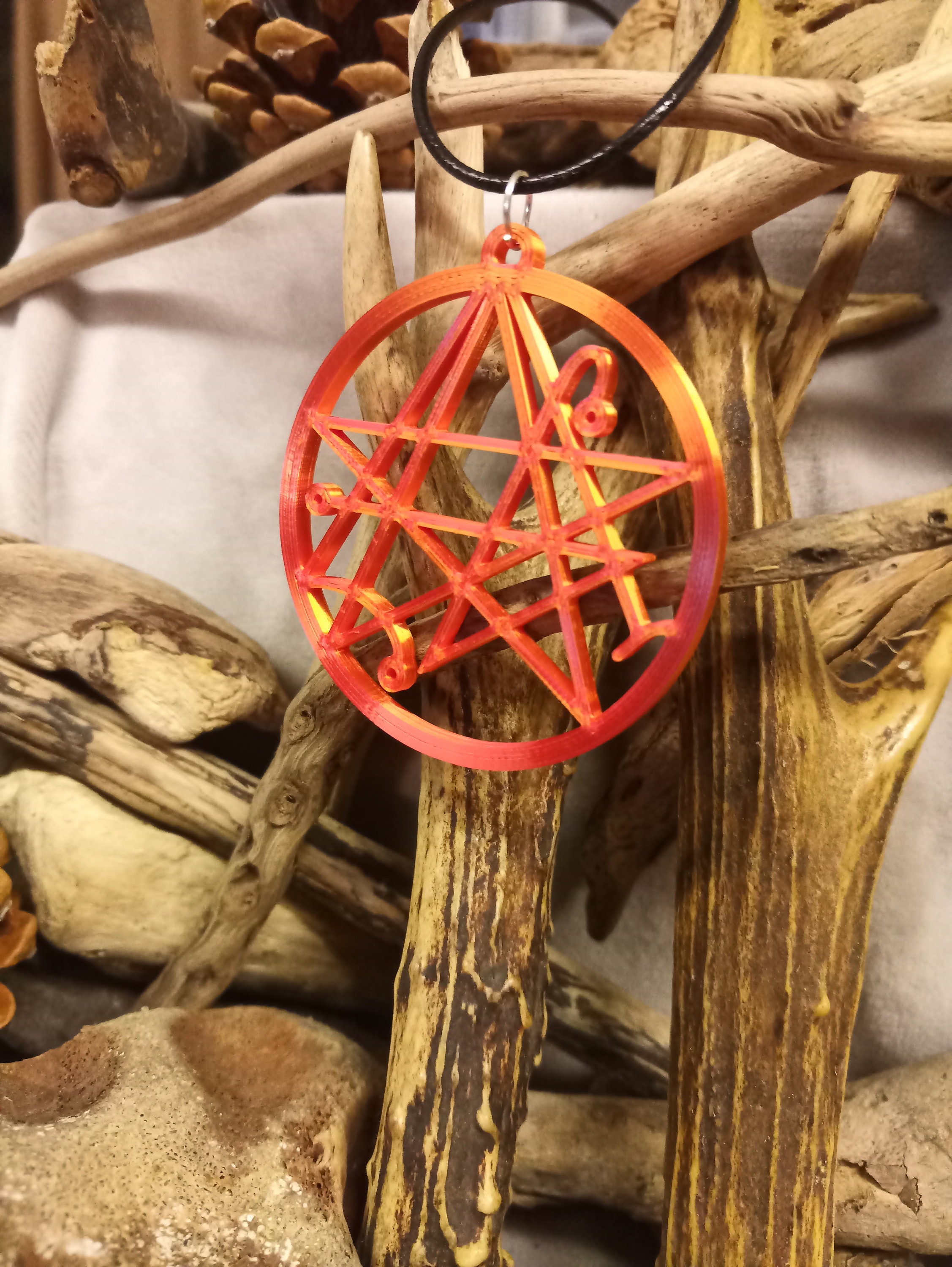 3D Printed Pendant Necronomicon Design Jewellery - Etsy