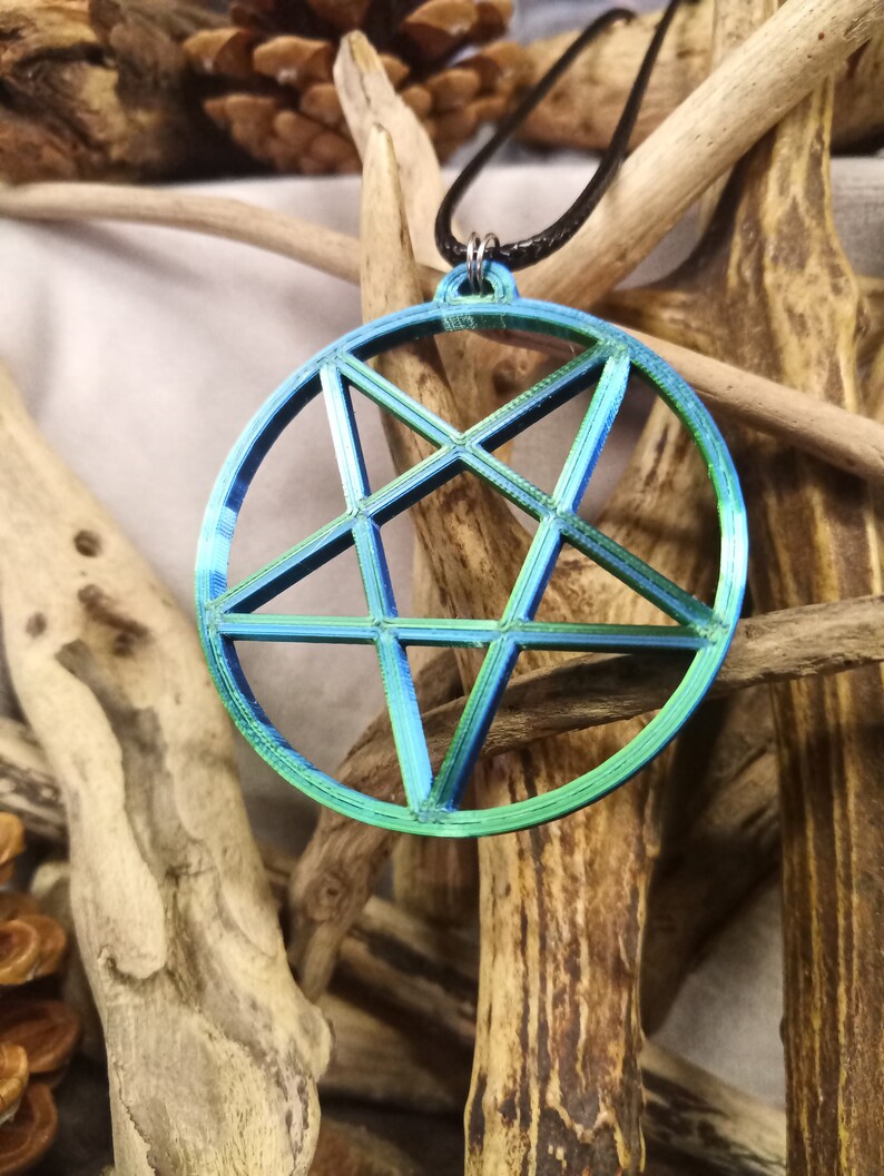 3D Printed Inverted Pentagram Pendant Jewellery - Etsy Australia