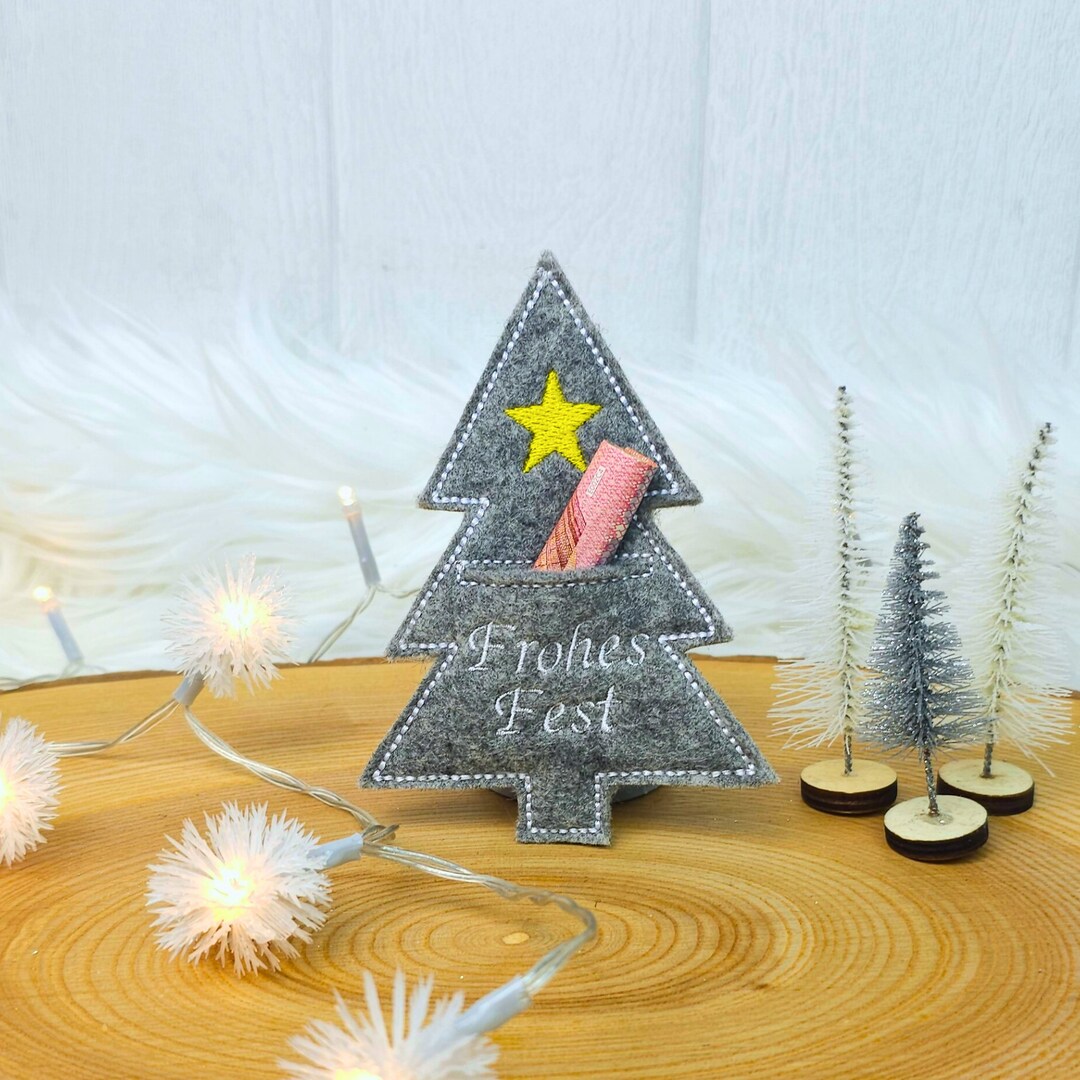 Felt Christmas Tree as a Money Gift Voucher Packaging Wish - Etsy