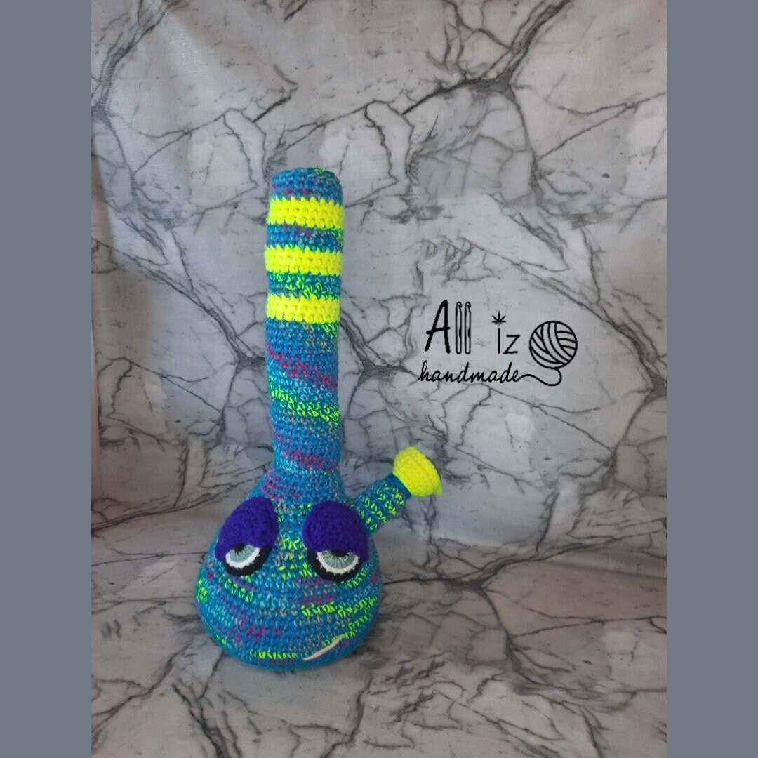 Big Crochet Bong, Crochet Bong, Plush Bong, Blue Bong, 420, 420 Gift ...