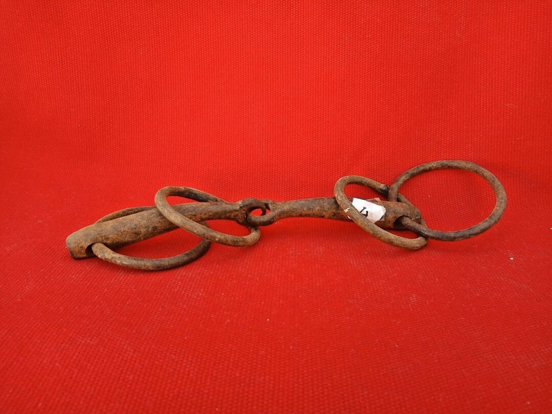 Unique Vintage Mughal Iron Bridle Bit Hand Carved Equestrian ...