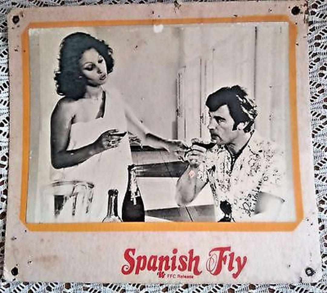 Old Vintage Spanish Fly Original British Movie Poster 70s Cinema Hall ...