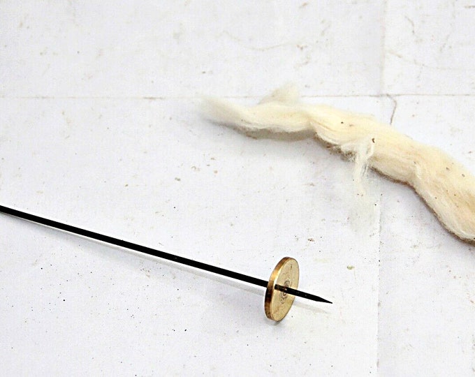 Brass and Iron Takli Drop Spindle: Traditional Handcrafted Gandhi ...