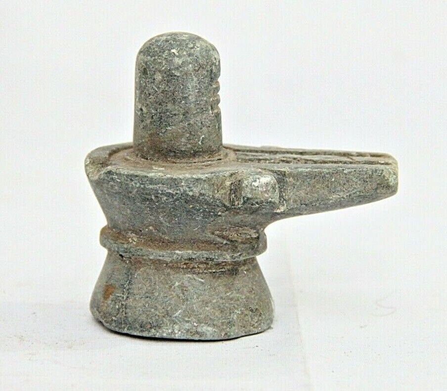 Old Vintage Black Marble Stone Shiva Lingam / Shivling Hindu Statue ...