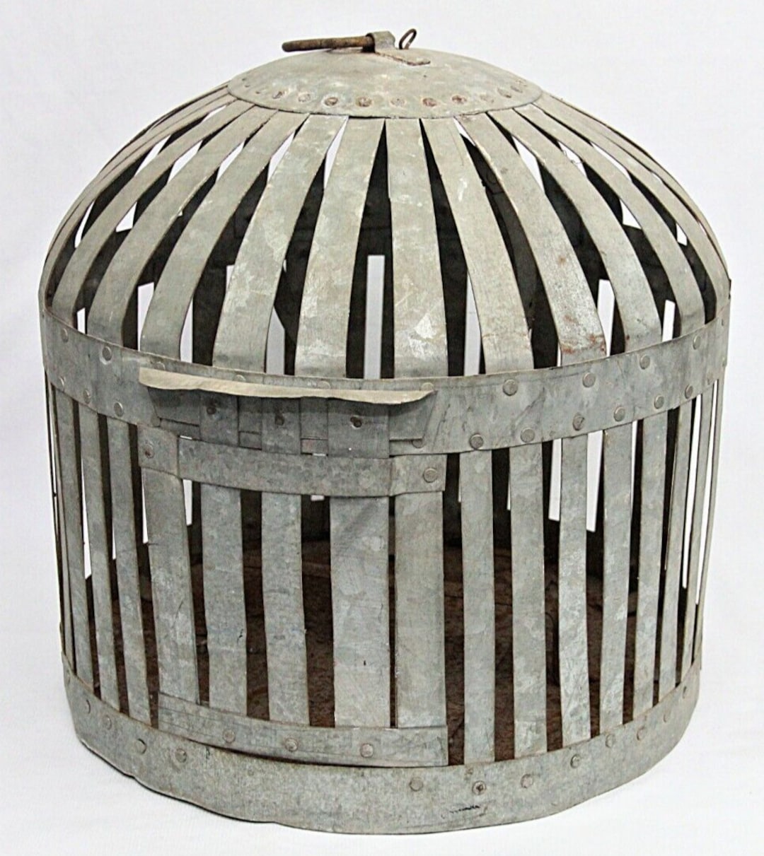 Large Vintage Handmade Indian Iron Hanging Bird Cage Pinjara Unique ...