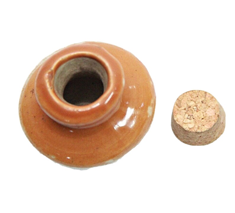 Antique Ceramic Stoneware Ink Bottle: Vintage Collectible for - Etsy