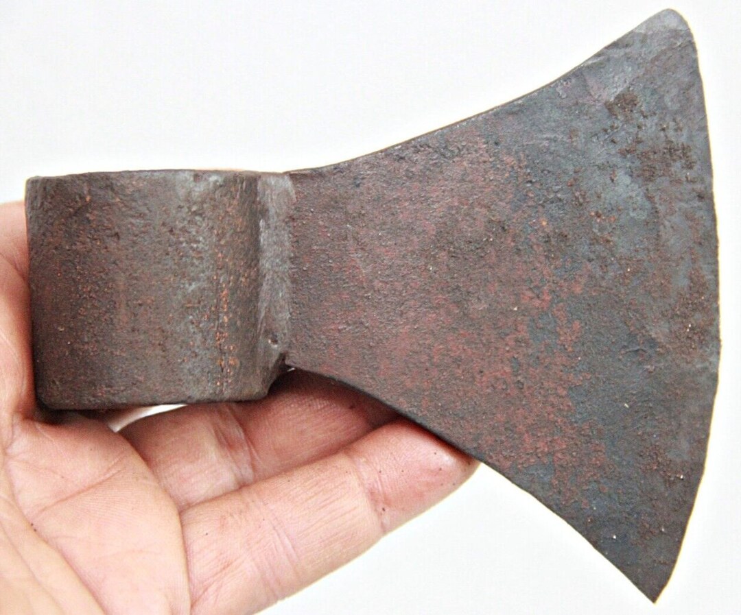 Antique Hand Forged Tribal Iron Axe Unique History From India ...