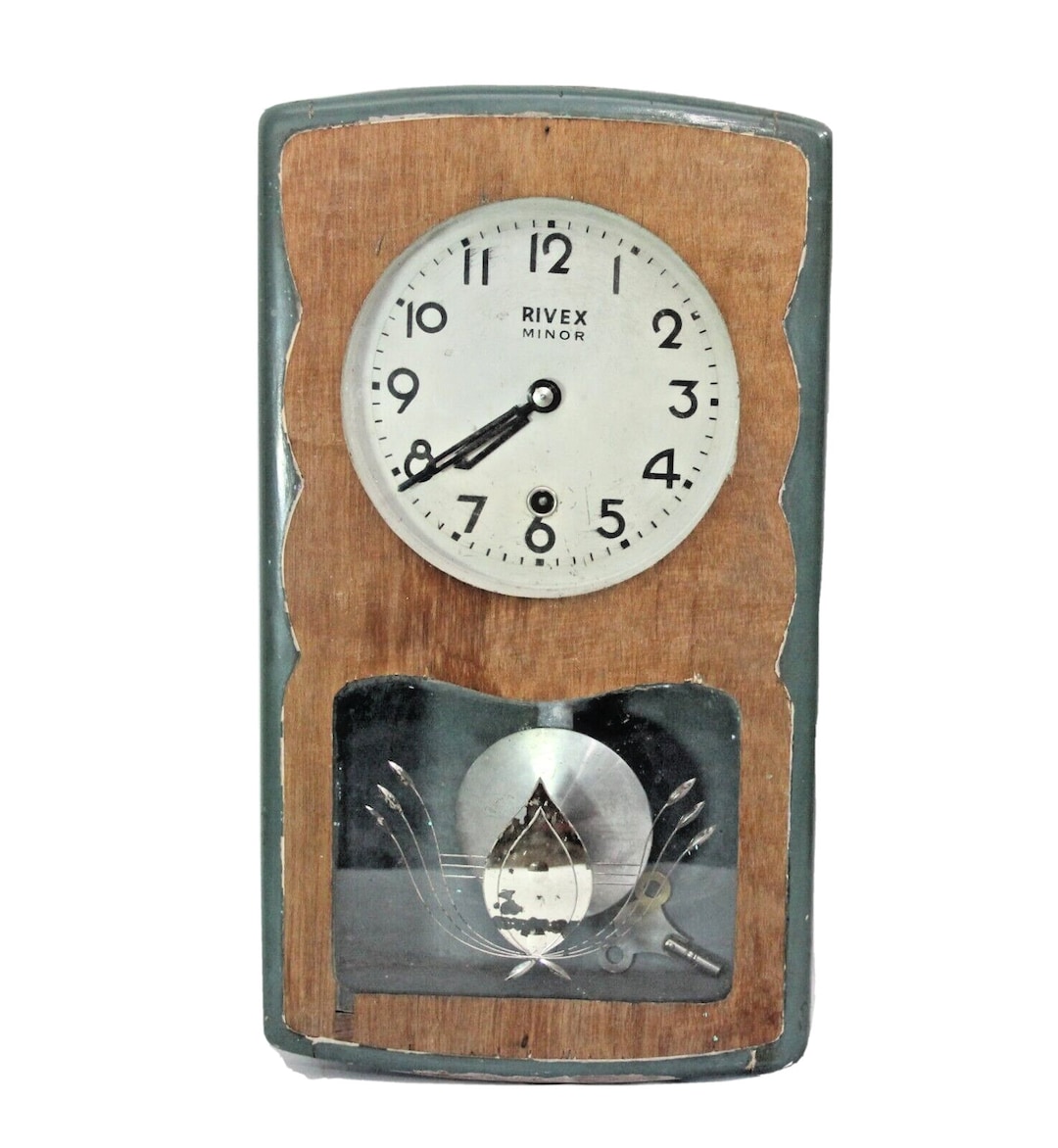 Vintage Rivex Minor Trademark Pendulum Wall Clock Collectible Unique ...