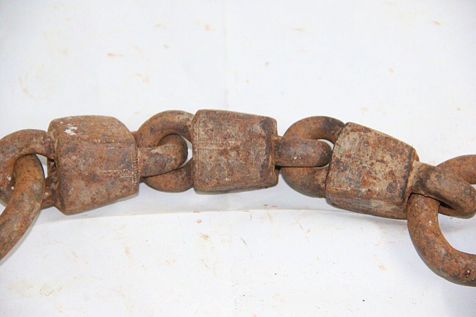 Rare Vintage Hand-forged Heavy Horse Leg Iron Chain: Unique Collectible ...