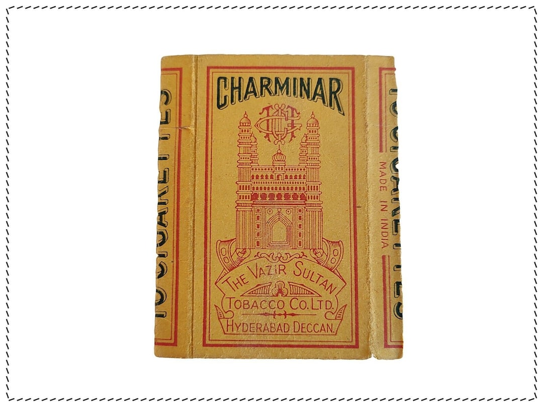 Vintage Old Charminar Cigarettes Packet Vazir Sultan & Sons Daccan Adv ...