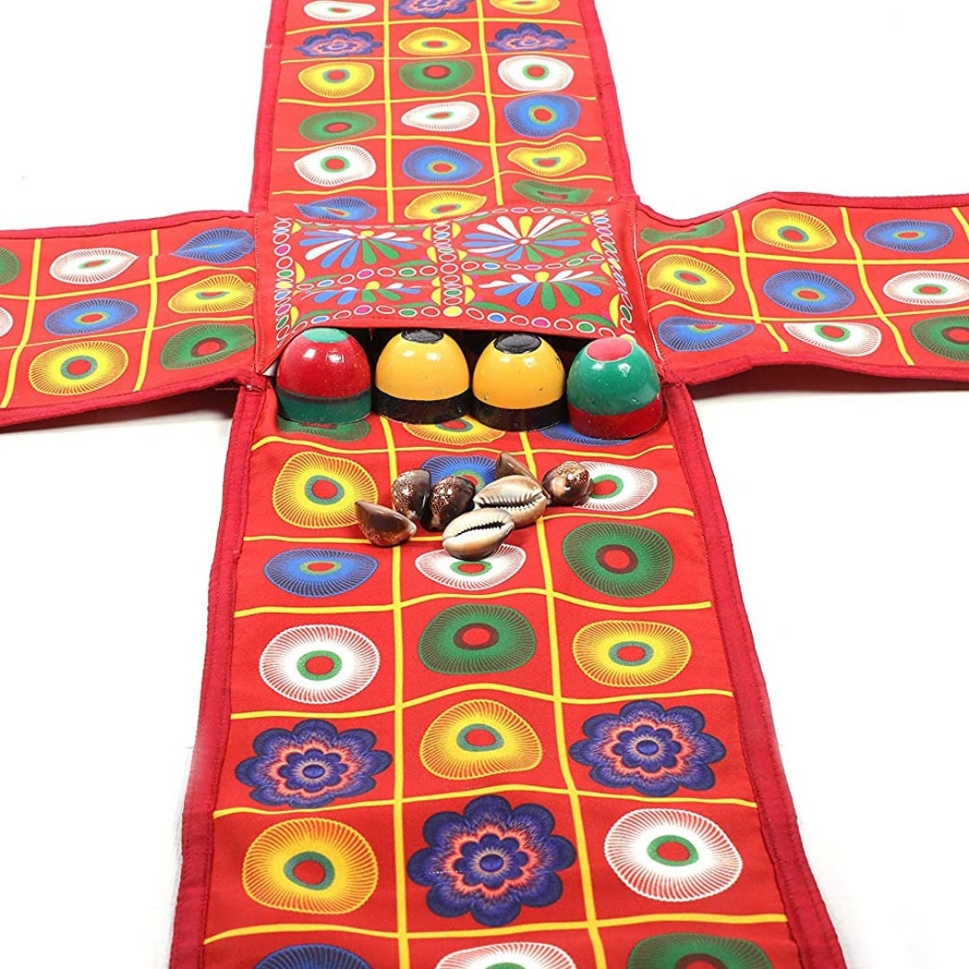 Traditional Chausar Chopad Parcheesi Board Game for Family Fun, Pagade ...