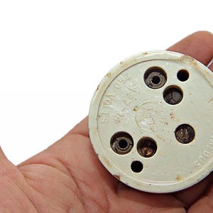 Antique Brass and Ceramic Electric Switch Vitreous British Made ...