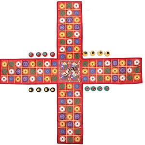 Traditional Chausar Chopad Parcheesi Board Game for Family Fun, Pagade ...
