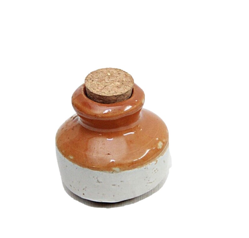 Antique Ceramic Stoneware Ink Bottle: Vintage Collectible for - Etsy