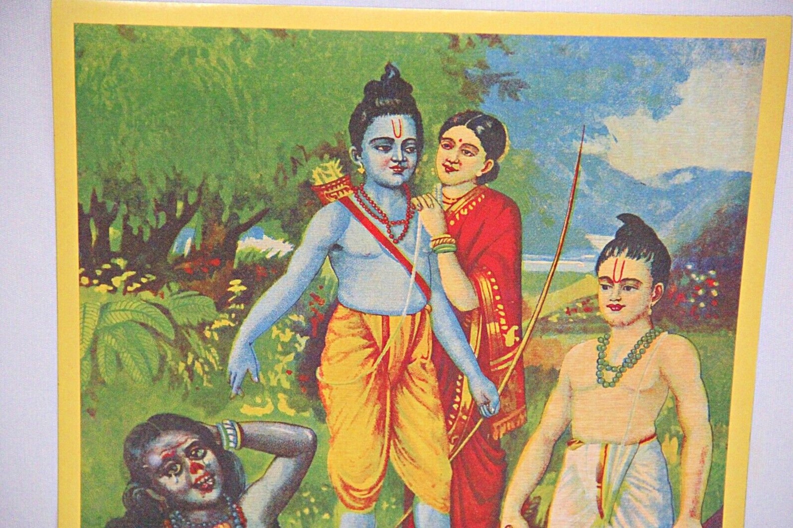 Indian Mythology Raja Ravi Varma Reprint of Laxman Chopping off ...