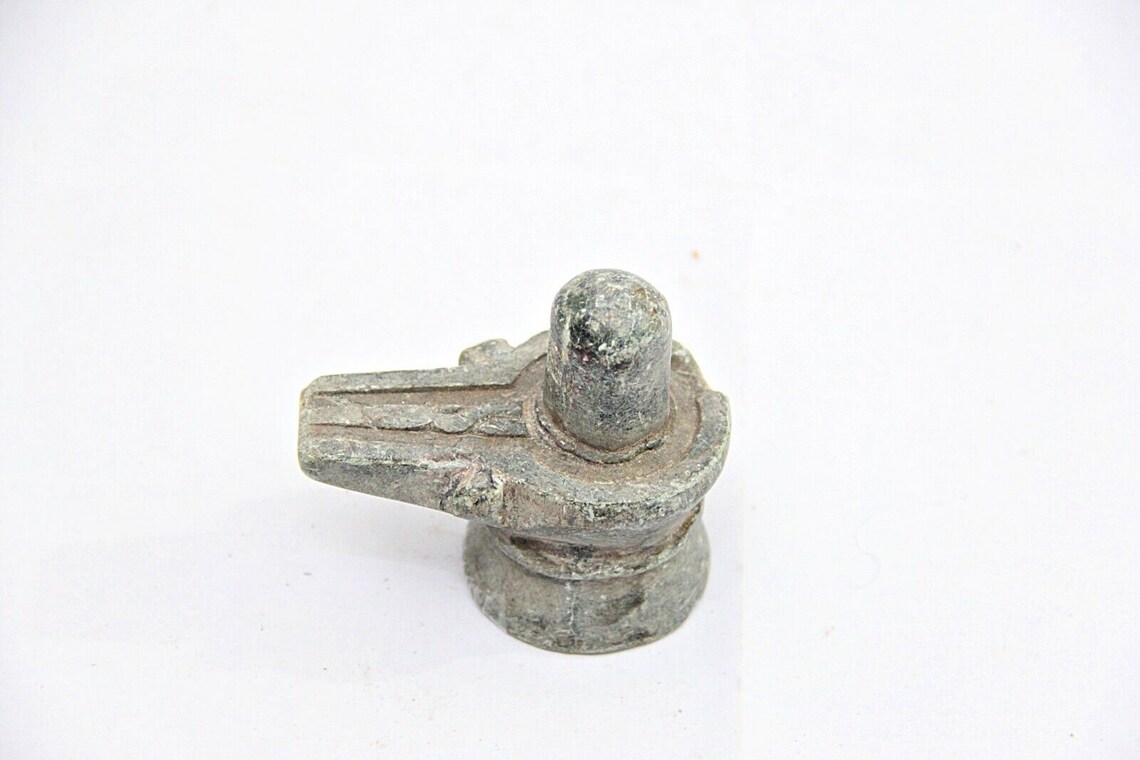 Old Vintage Black Marble Stone Shiva Lingam / Shivling Hindu Statue ...