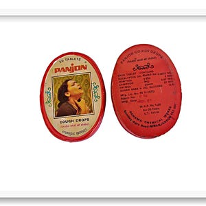 Rare Vintage Panjon Cough Drops Tin: Oval Collectible From India - Etsy