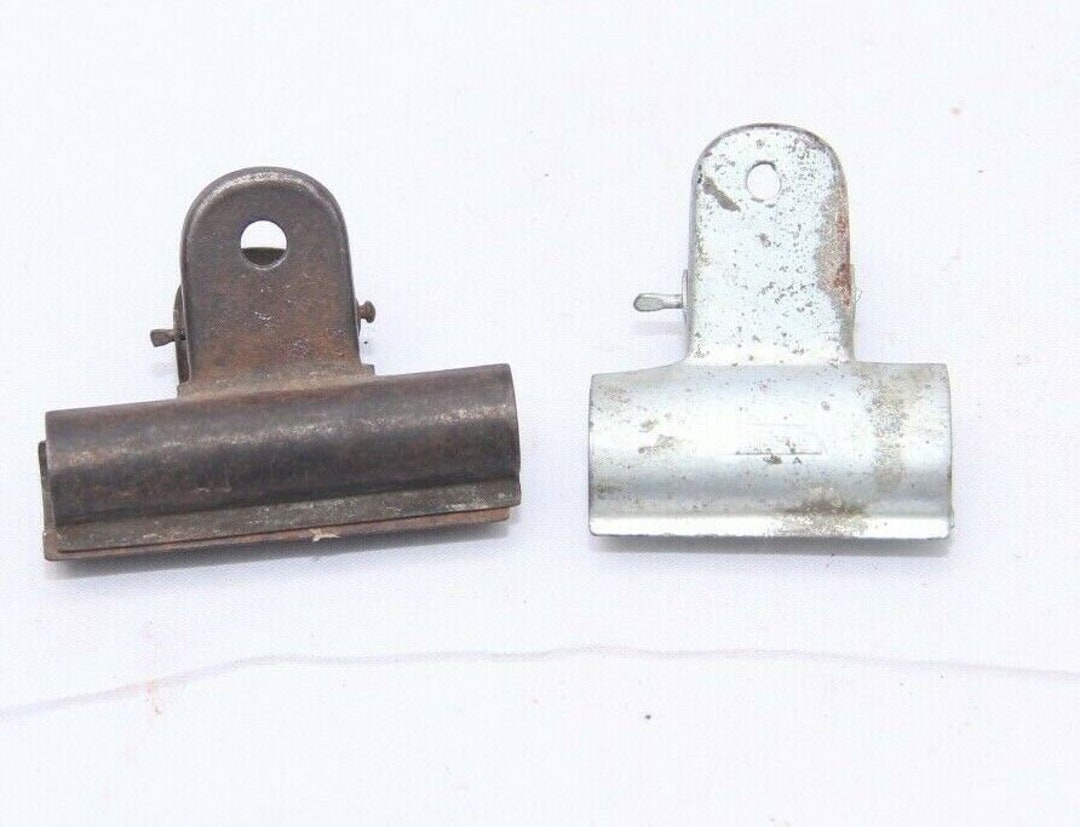 2 Pcs Old Vintage Metal Paper Binder Clip Collectble India - Etsy