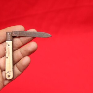 Old Vintage Small Iron Blade Folding Pocket Knife Collectible H8 - Etsy