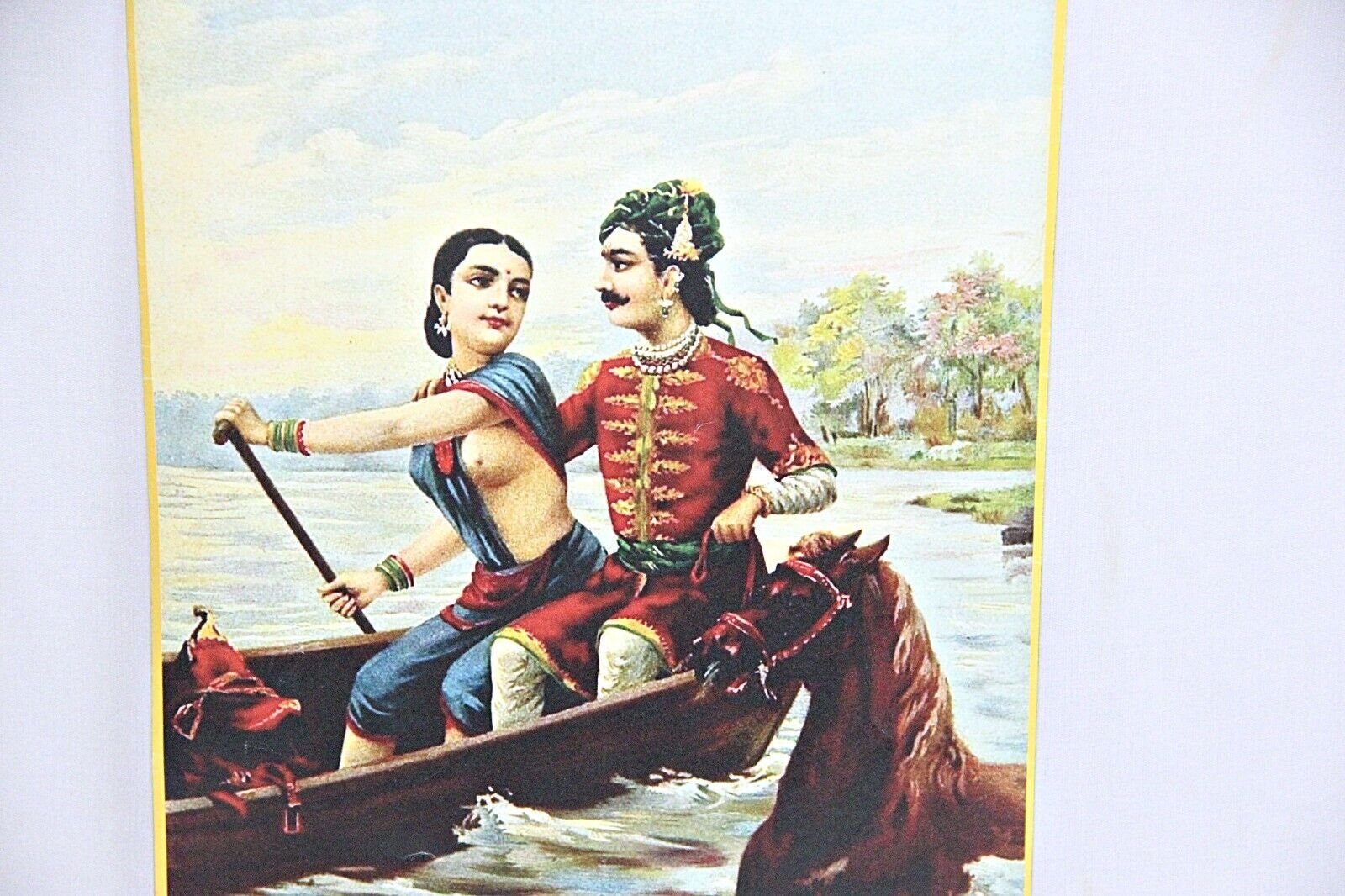Raja Ravi Varma Re-print of King Shantanu Proposes to the Low Caste ...