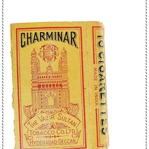 Vintage Old Charminar Cigarettes Packet Vazir Sultan & Sons Daccan Adv ...