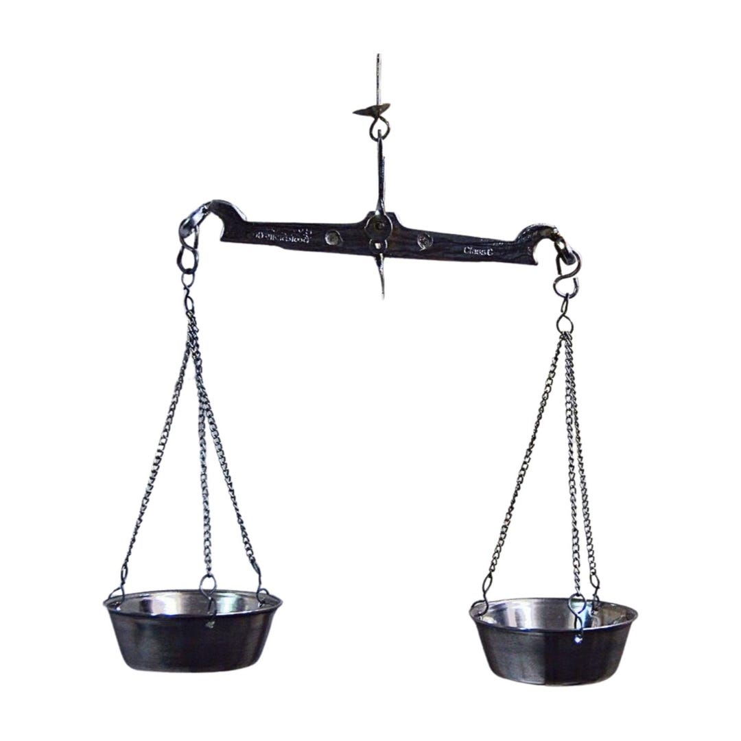 Vintage Handmade Iron Balance Scale (tarazu) - Indian Collectible Decor ...