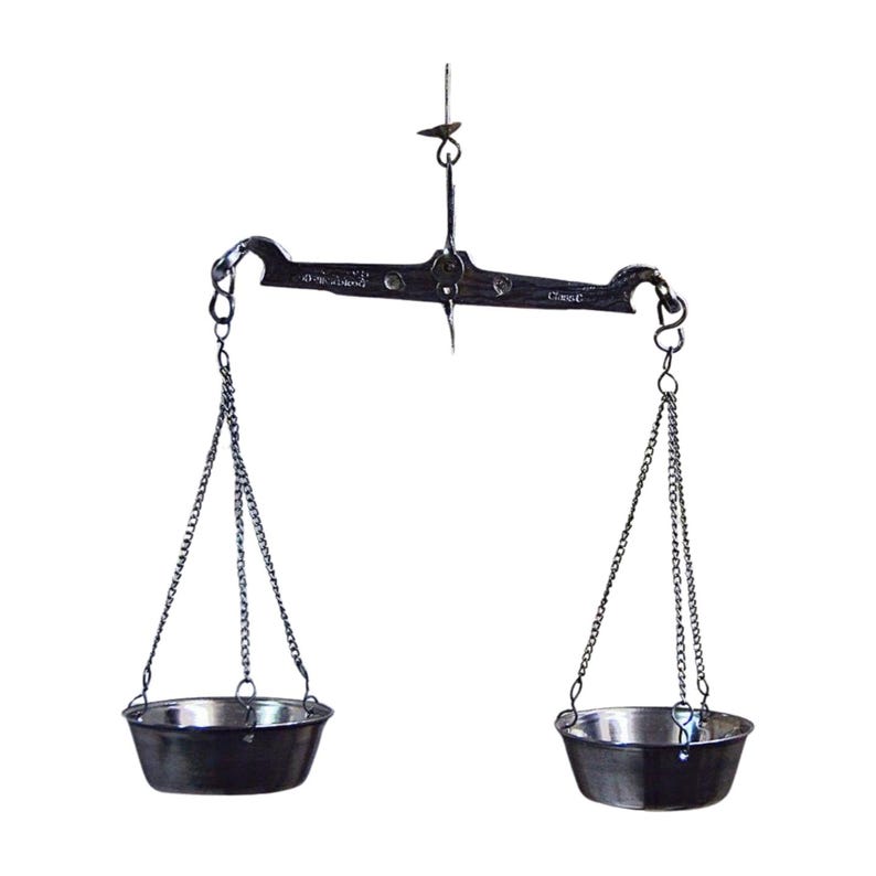 Vintage Handmade Iron Balance Scale (tarazu) - Indian Collectible Decor ...