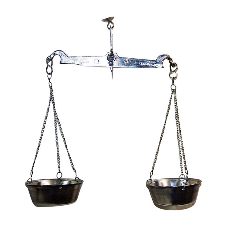 Vintage Handmade Iron Balance Scale (tarazu) - Indian Collectible Decor ...