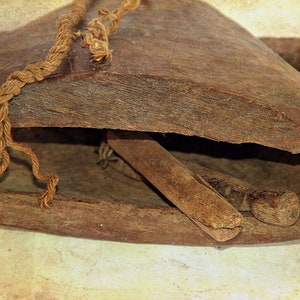 Vintage Wooden Cow Bell, 1900's Handcrafted Bell, Antique Indian Cow ...