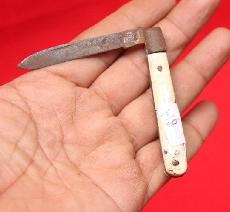 Old Vintage Small Iron Blade Folding Pocket Knife Collectible H8 - Etsy