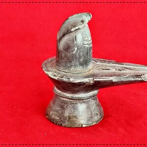 Vintage Old Black Marble Stone Lord Shiva Lingam Shivling Statue ...