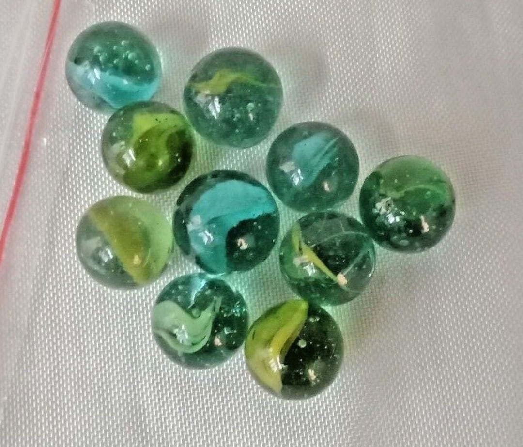 Classic Kids Play Glass Marbles Vintage 10 Pcs Set 16mm Mixed Color ...