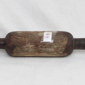 Old Antique Wooden Painted Chapati Rolling Pin Belan Velan Kitchen Tool ...