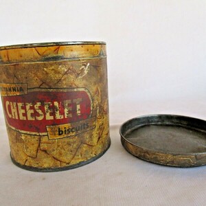 Vintage Britannia Cheeselet Biscuits Ad Tin Box, Litho Adv, Collectible ...