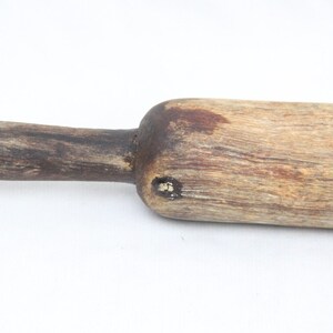 Old Antique Wooden Painted Chapati Rolling Pin Belan Velan Kitchen Tool ...