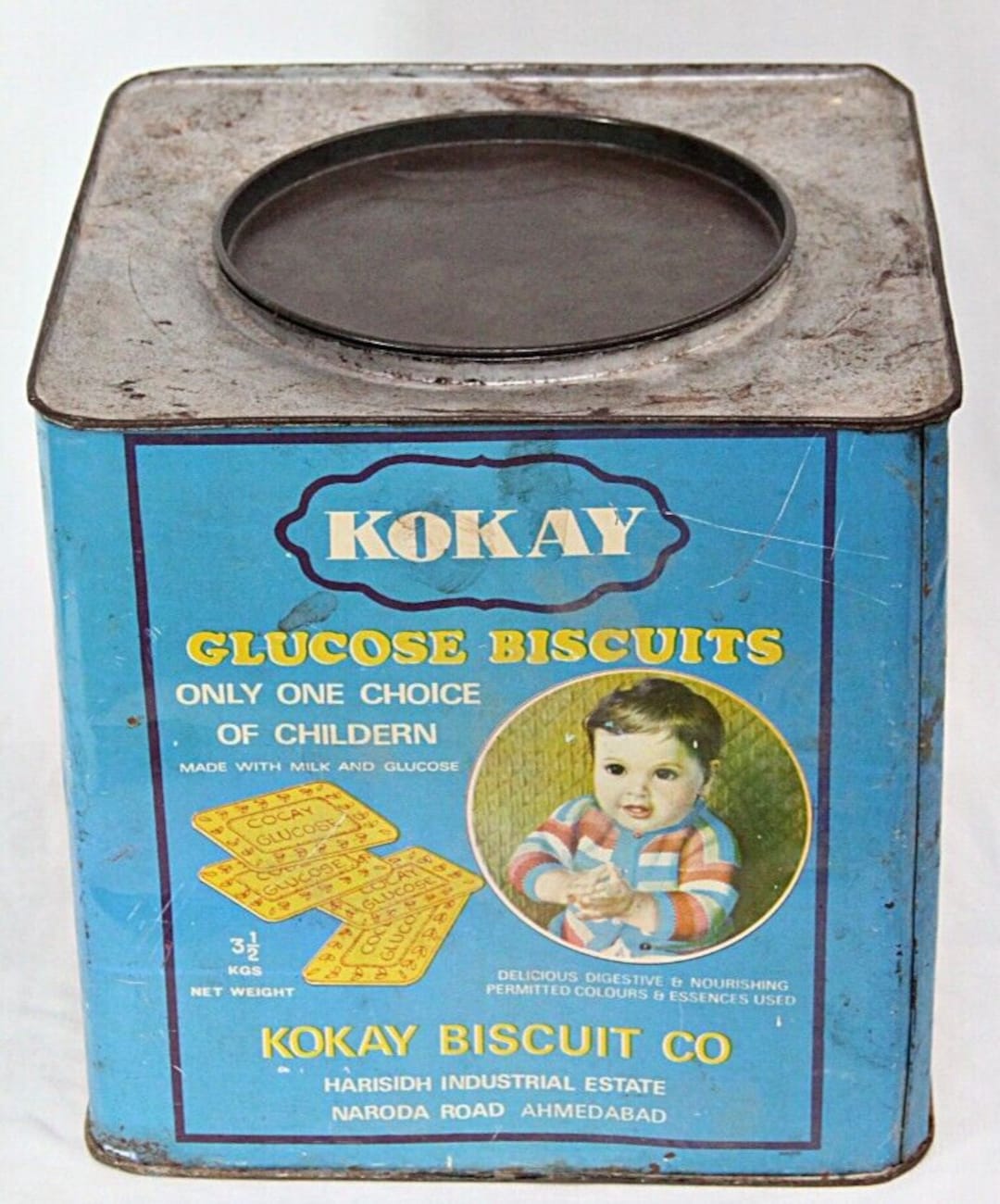 Vintage Kokay Biscuit Tin: Retro Kitchen Storage, Nostalgic Collectible ...