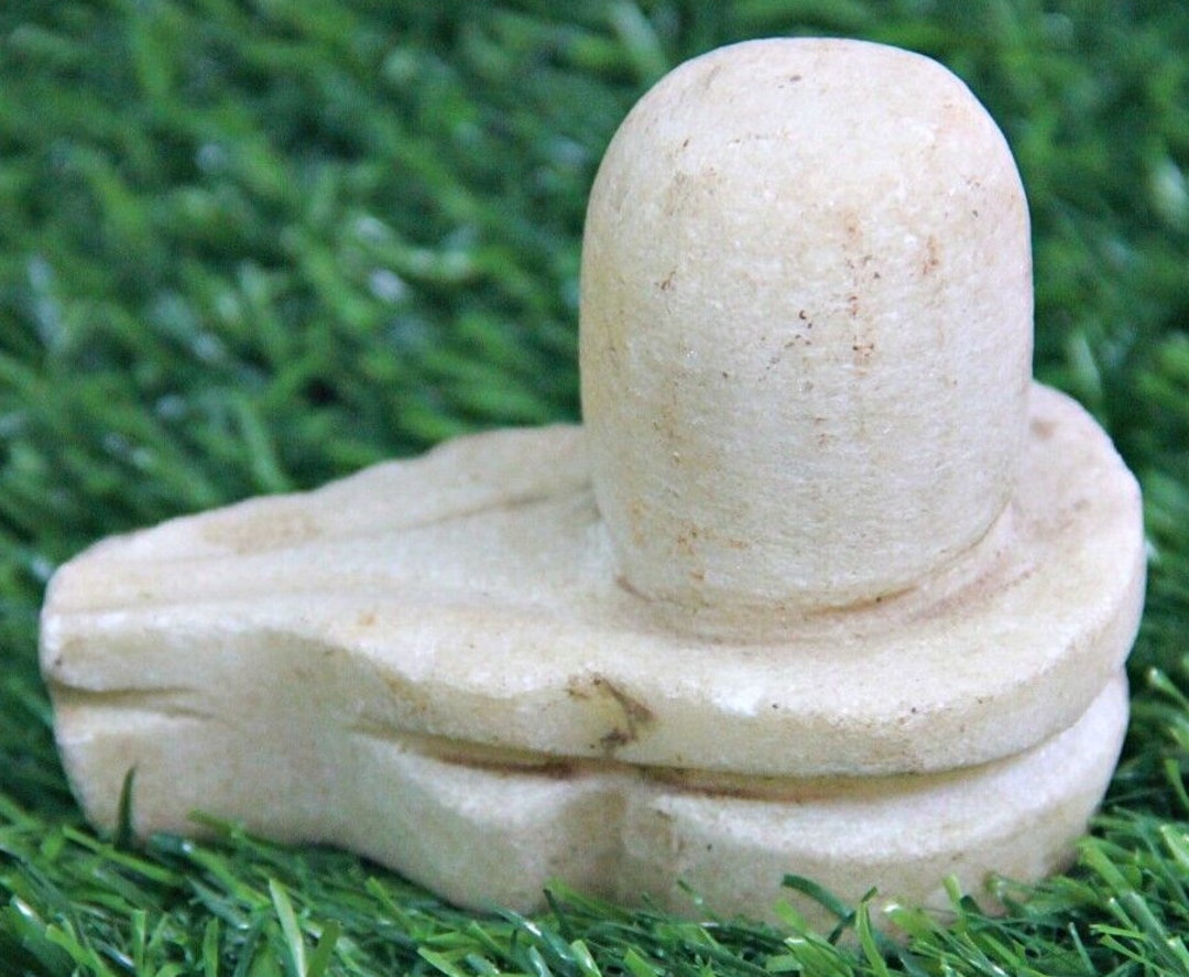 White Marble Shivling Shiva Lingam Statue Hindu Idol – Vintage Hand ...