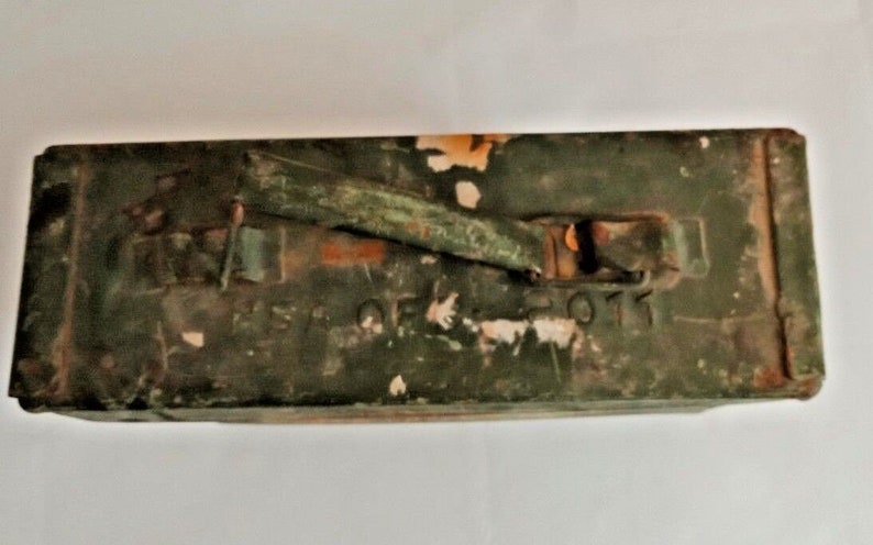 Authentic Army Ammo Box Military Bullet Container Solid Metal Carrying ...