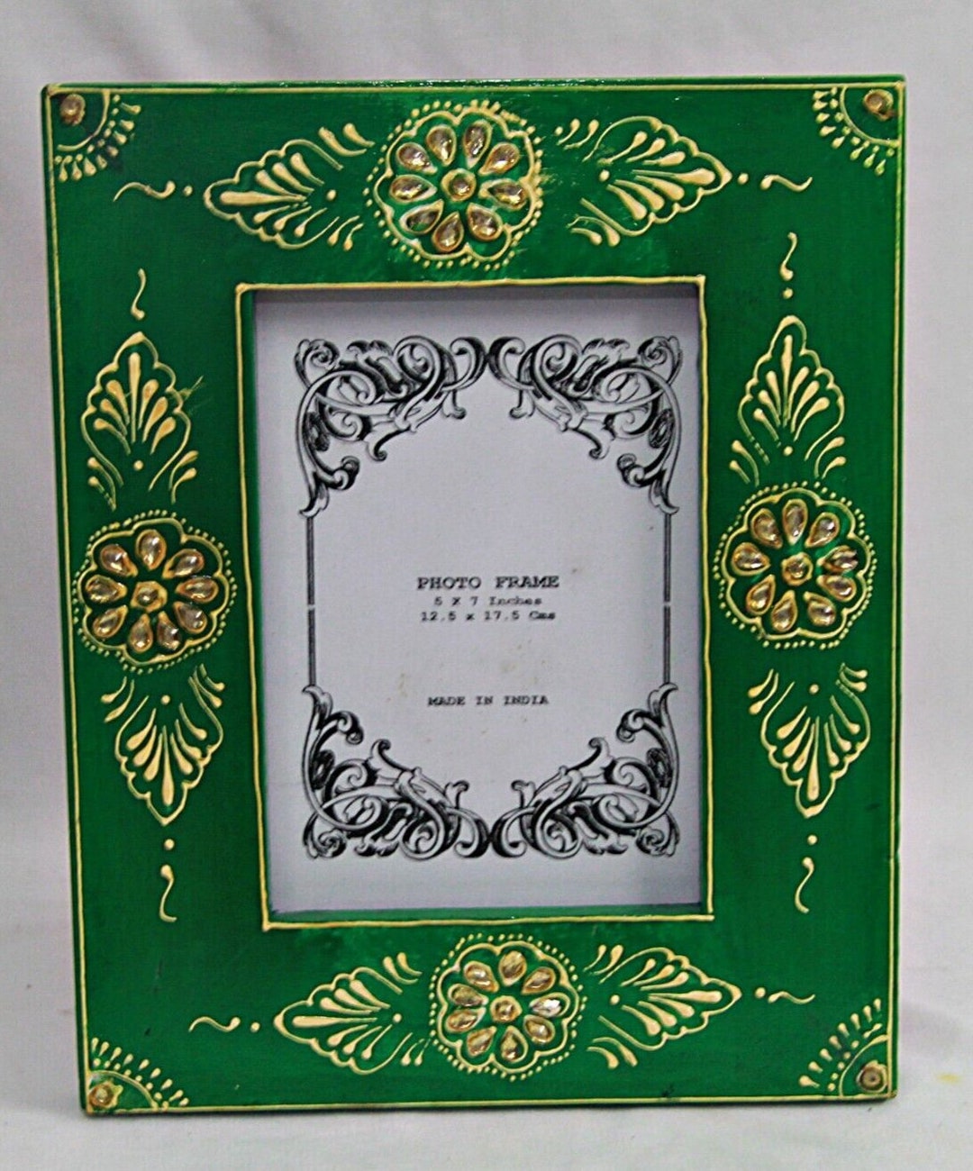 Hand Painted Wooden Photo Frame Indian Craftsmanship for - Etsy