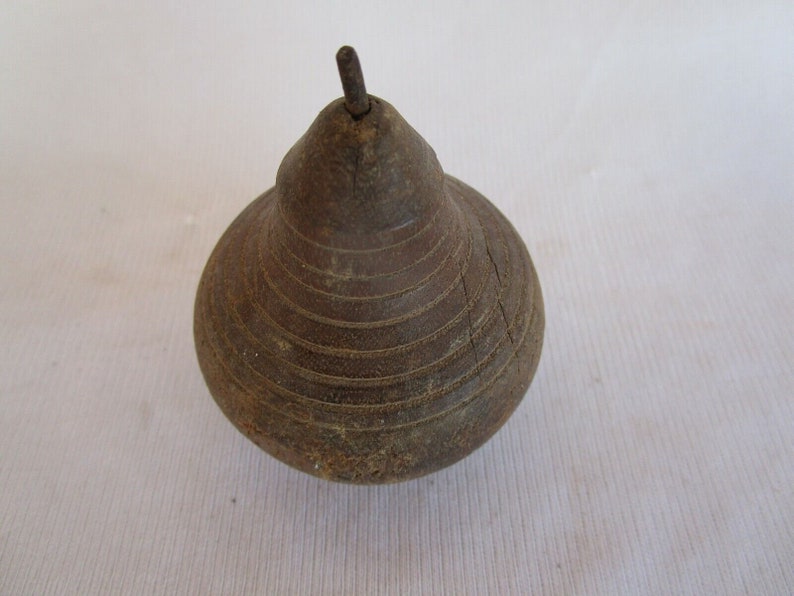 Vintage Lacquer Painted Wooden Lattu Toy Traditional Indian Spinning ...