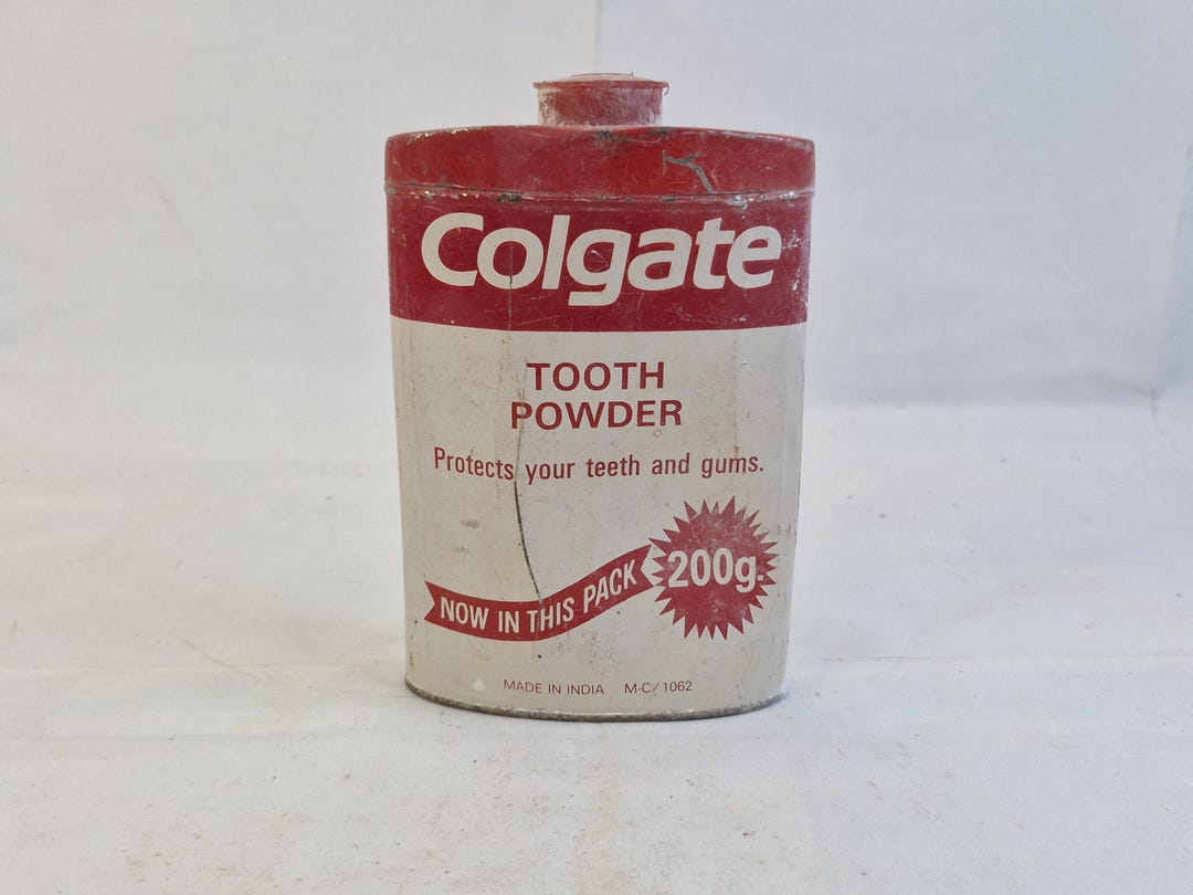 Vintage Colgate Tooth Powder Tin Box Advertising Collectible - 200g - Etsy