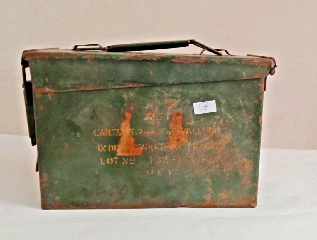 Old Empty Army/ Military Solid Built Bullets Carrying Box / Container ...