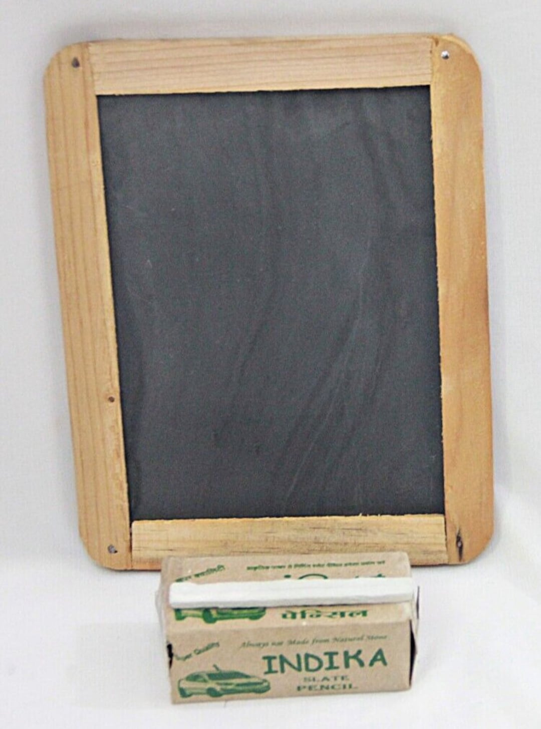 Handcrafted Vintage Stone Slate Frame With Pencils for Kids' Learning ...