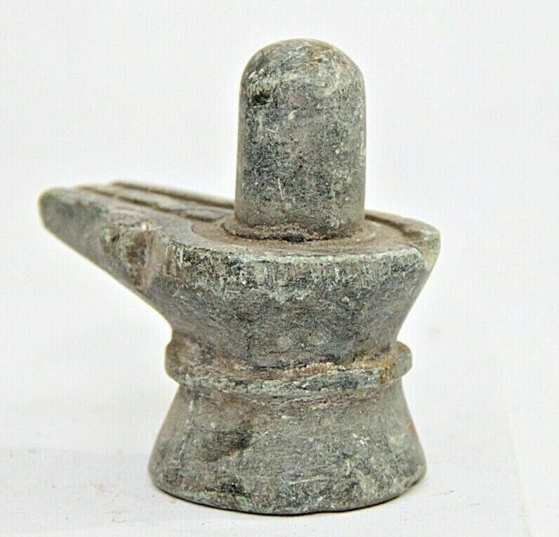 Old Vintage Black Marble Stone Shiva Lingam / Shivling Hindu Statue ...