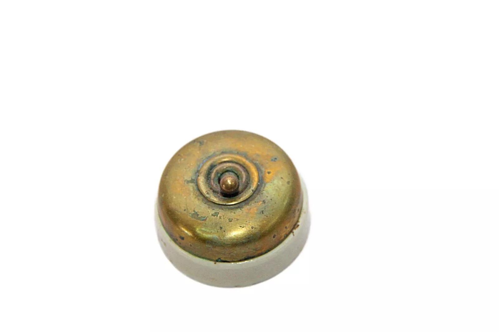 Antique Brass and Ceramic Electric Switch Vitreous British Made ...